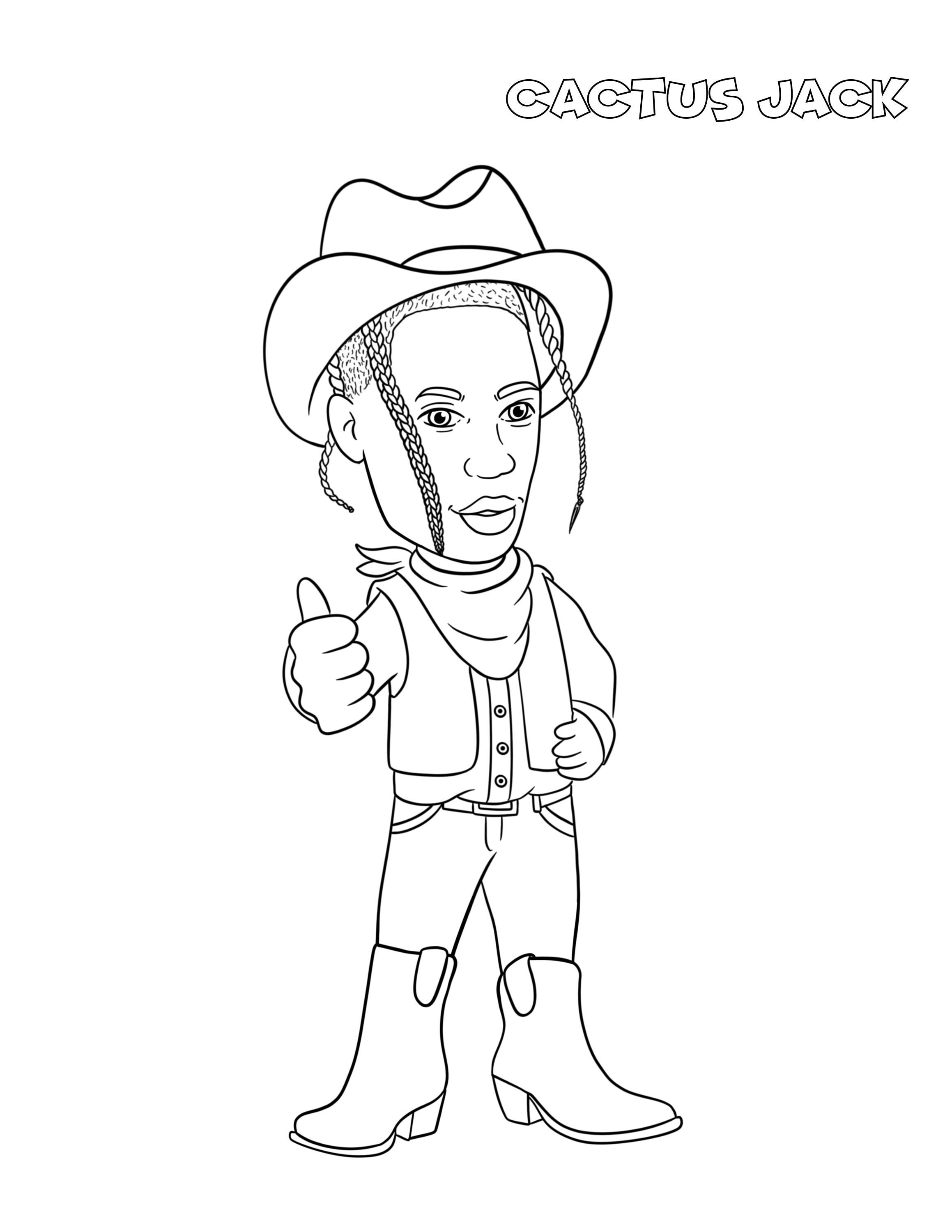 CACTUS JACK Coloring Page - Etsy