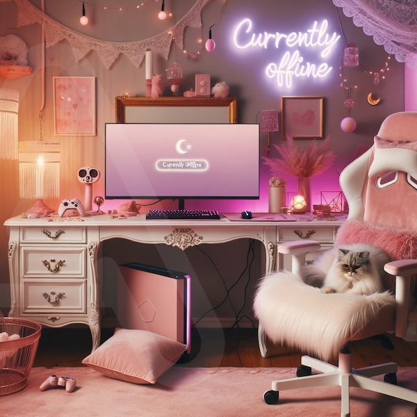 Cozy Gamer Wallpaper - Etsy