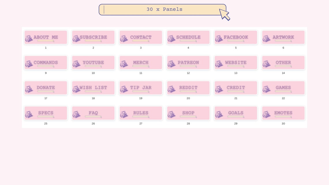 Cute Twitch Animated Streamer Screen Package for Girl Gamers - '90s ...