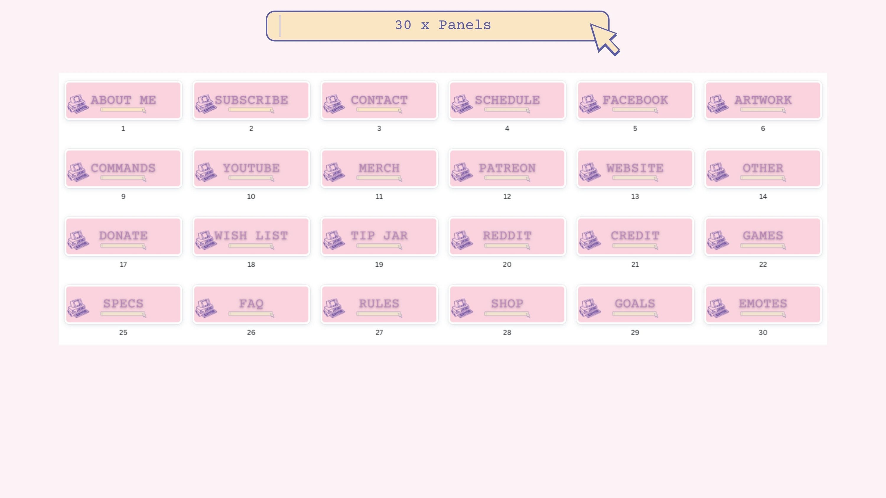 Cute Twitch Animated Streamer Screen Package for Girl Gamers - '90s ...