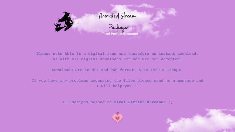 Spooky Cat 'offline' Twitch Screen: Cute Pink Witch Design, Spooky ...