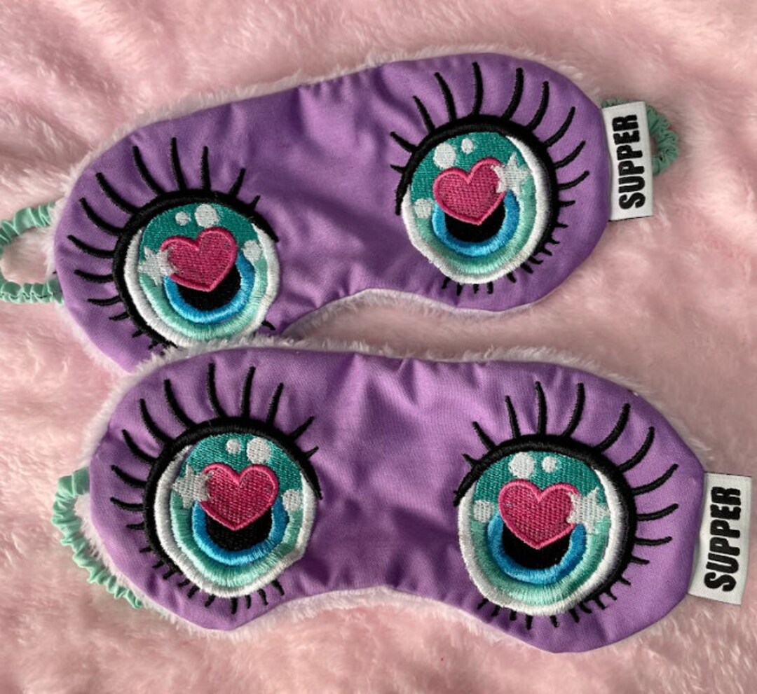 KAWAII MASK Cute Embroidered Eyes Sleeping Mask, Sleeping Accessory - Etsy