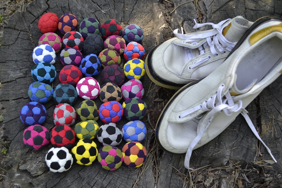 Footbag (hacky Sack Bag) 32 Panels Blue / White Ref. 411 - Etsy