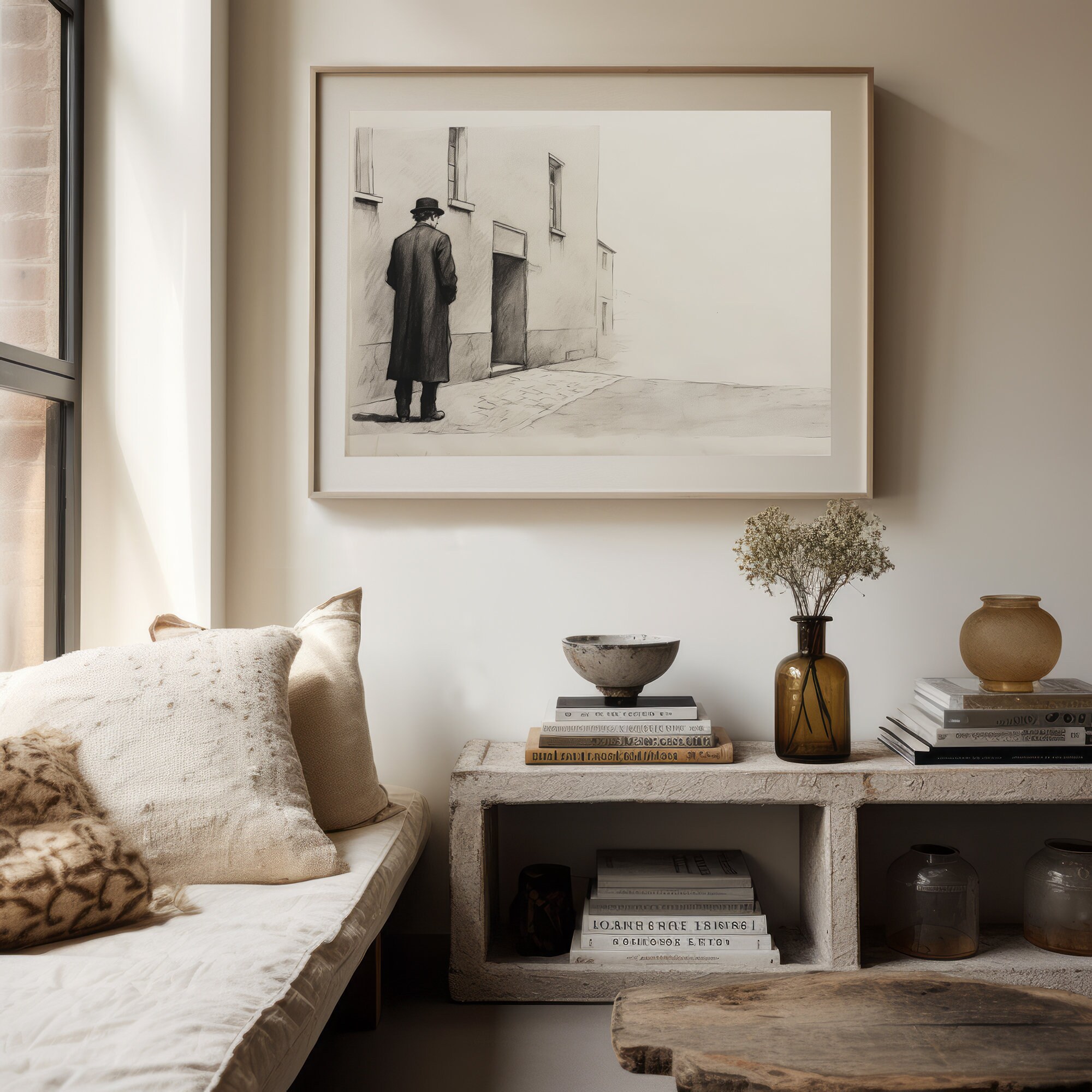 Casual Stroll, Pencil Sketch, Drawing, Pencil Art, Vintage Inspired ...