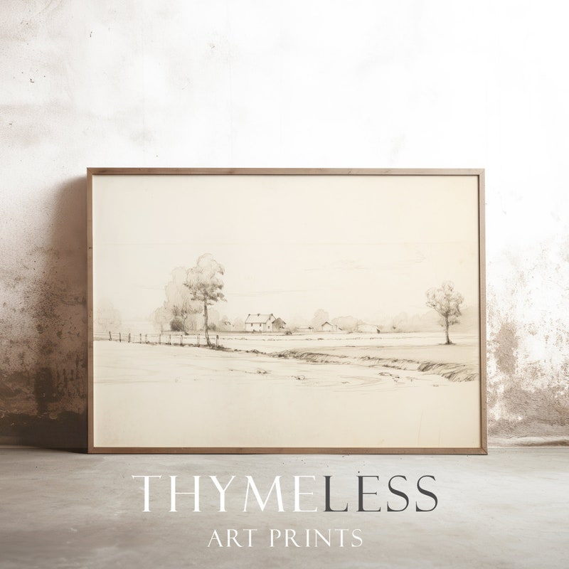 Pencil Landscape Art - Etsy