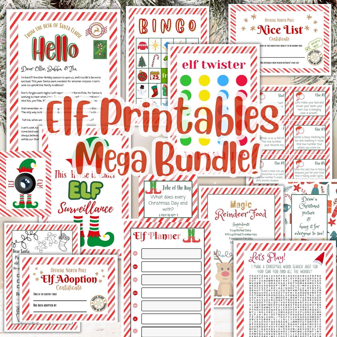 Elf Kit Printable, Elf Kit Bundle, Kids Christmas Traditions, Simple ...
