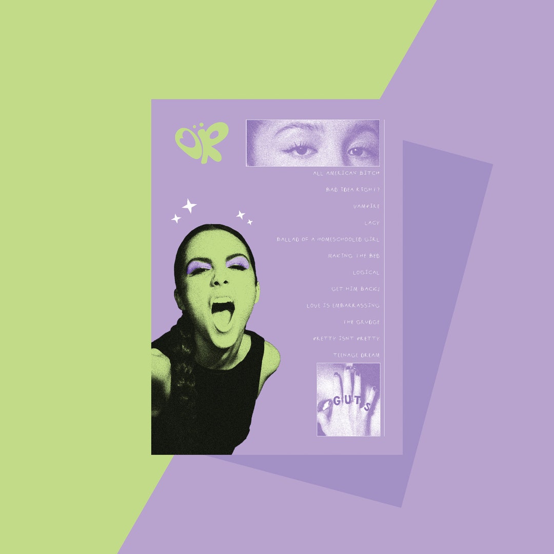 GUTS Olivia Rodrigo A5 A4 Print - Etsy