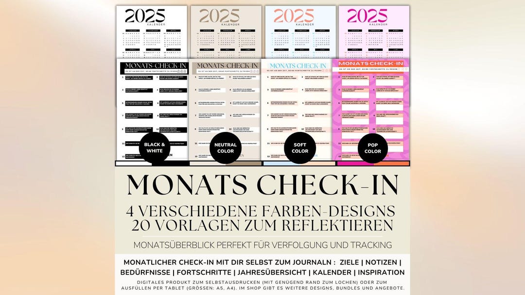 Monthly Check in Template, 2025 Monthly Reflections, Monthly Summary ...