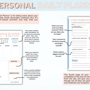 Daily Focus Planner Template | Printable Daily BUNDLE | Daily Schedule ...