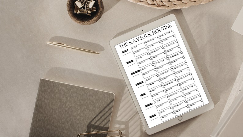 Miracle Morning Journal Printable, Tracker Morning Habit Journal ...