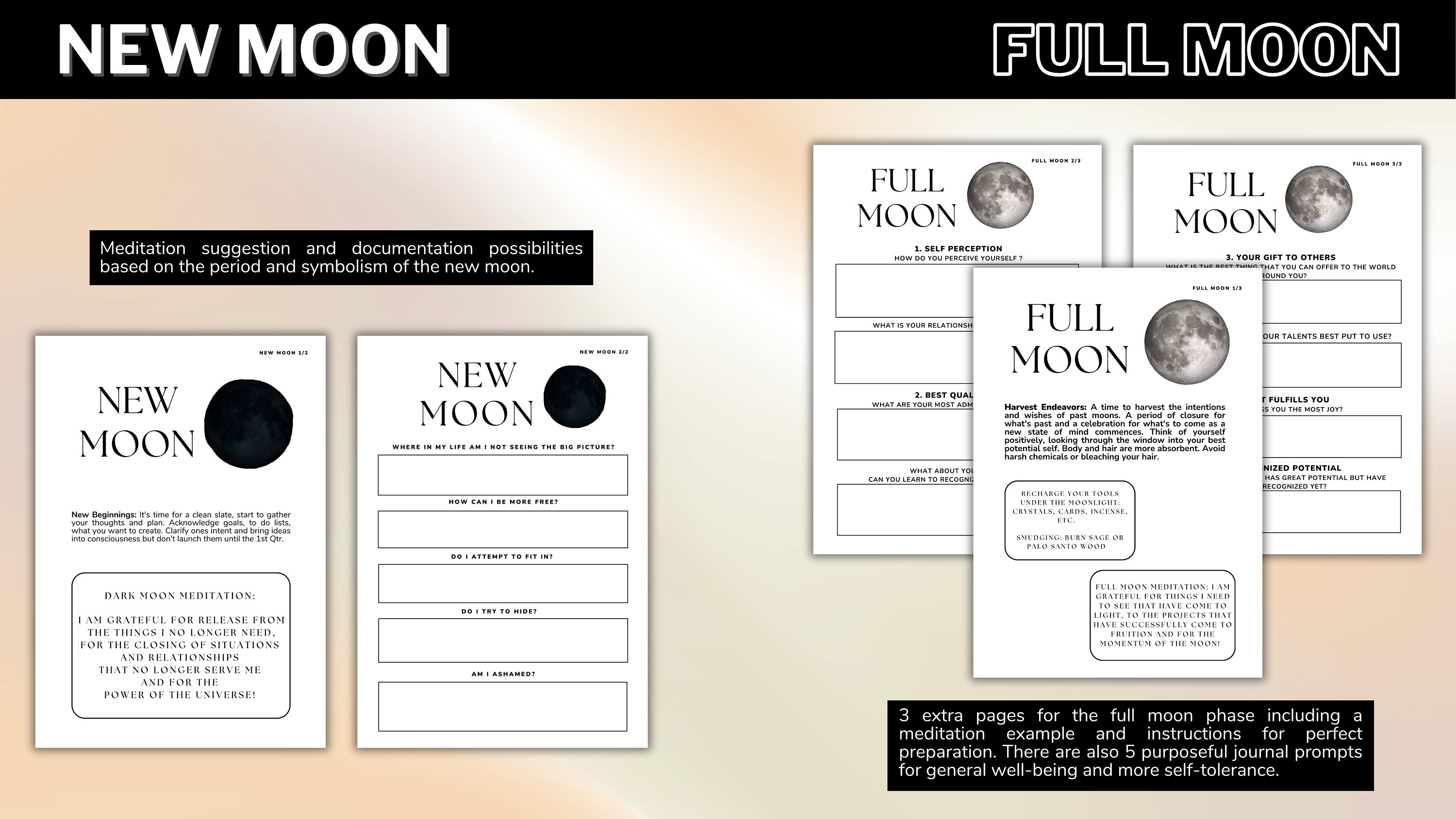 2025 Moon Journal / Moon Planner / Moon Phase Planner Download / Moon ...