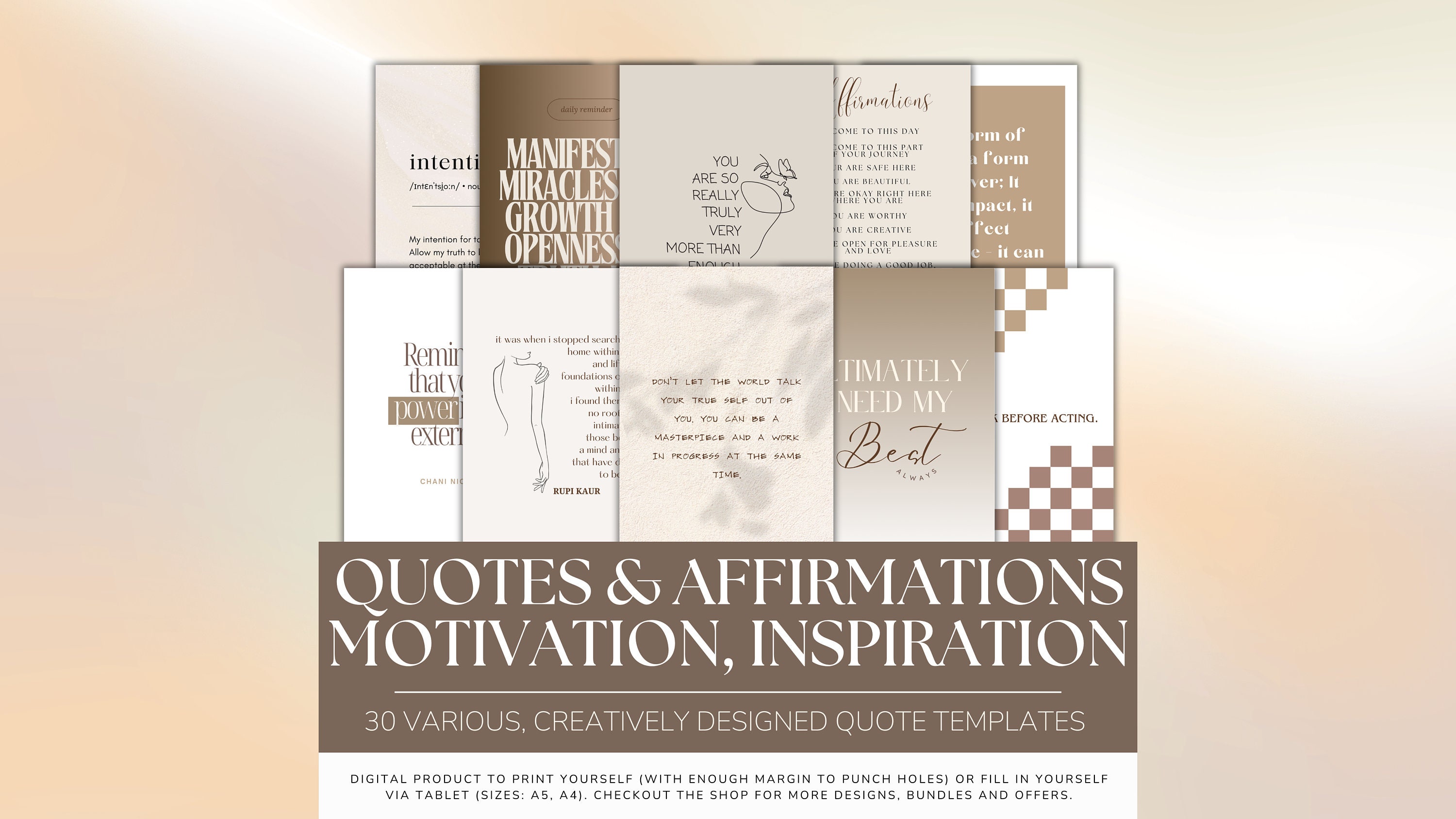30 Instagram Motivational Quote Template Canva | Editable Quotes ...