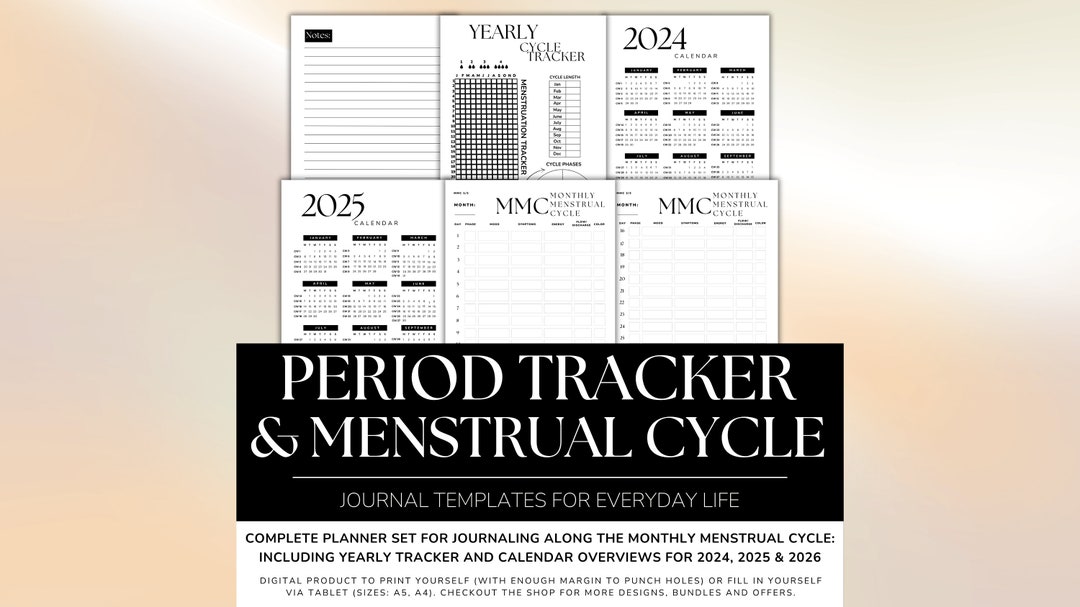 Period Tracker & Cycle Syncing Guide, Period Journal, Period Tracker ...