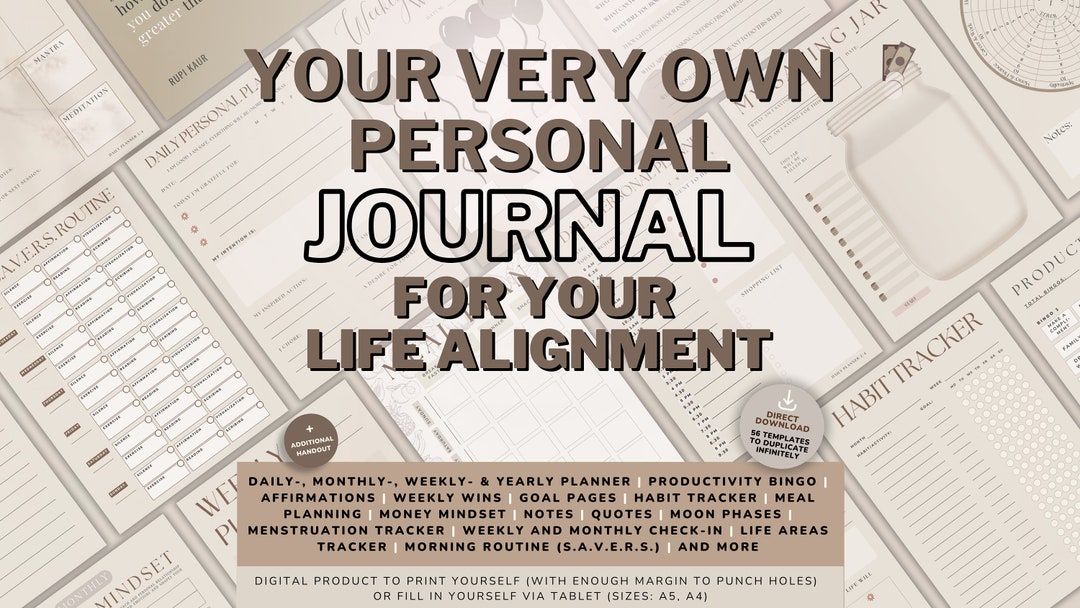 Digital Download Printable Planner Gratitude Journal Smart Daily Goals ...