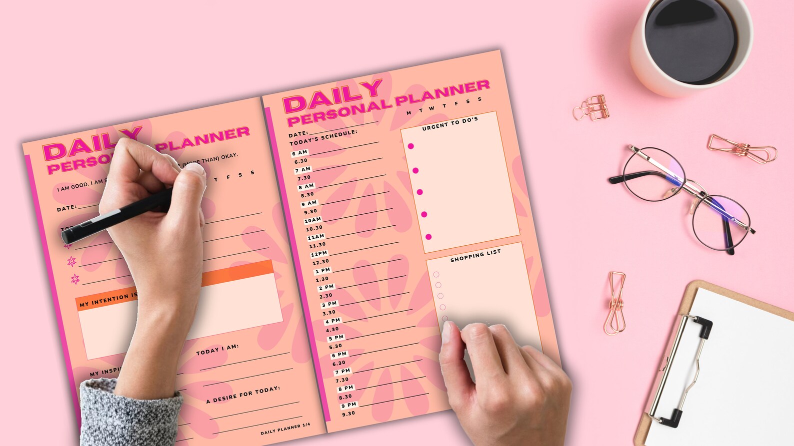 Full Planner Bundle Printable Planner Goals, Habits Growth Mindset Self ...