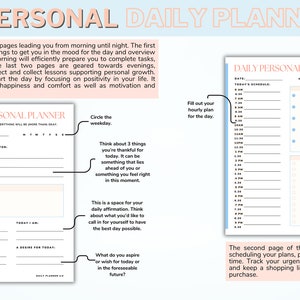 Daily Focus Planner Template | Printable Daily BUNDLE | Daily Schedule ...