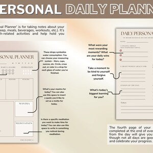 Full Planner Bundle Printable Planner Goals, Habits Growth Mindset Self ...