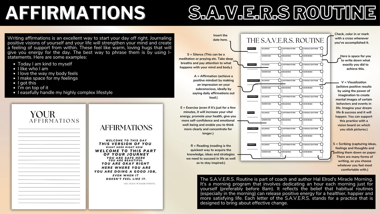 Daily Check in Digital & Printable Journal Mindfulness, Self-reflection ...