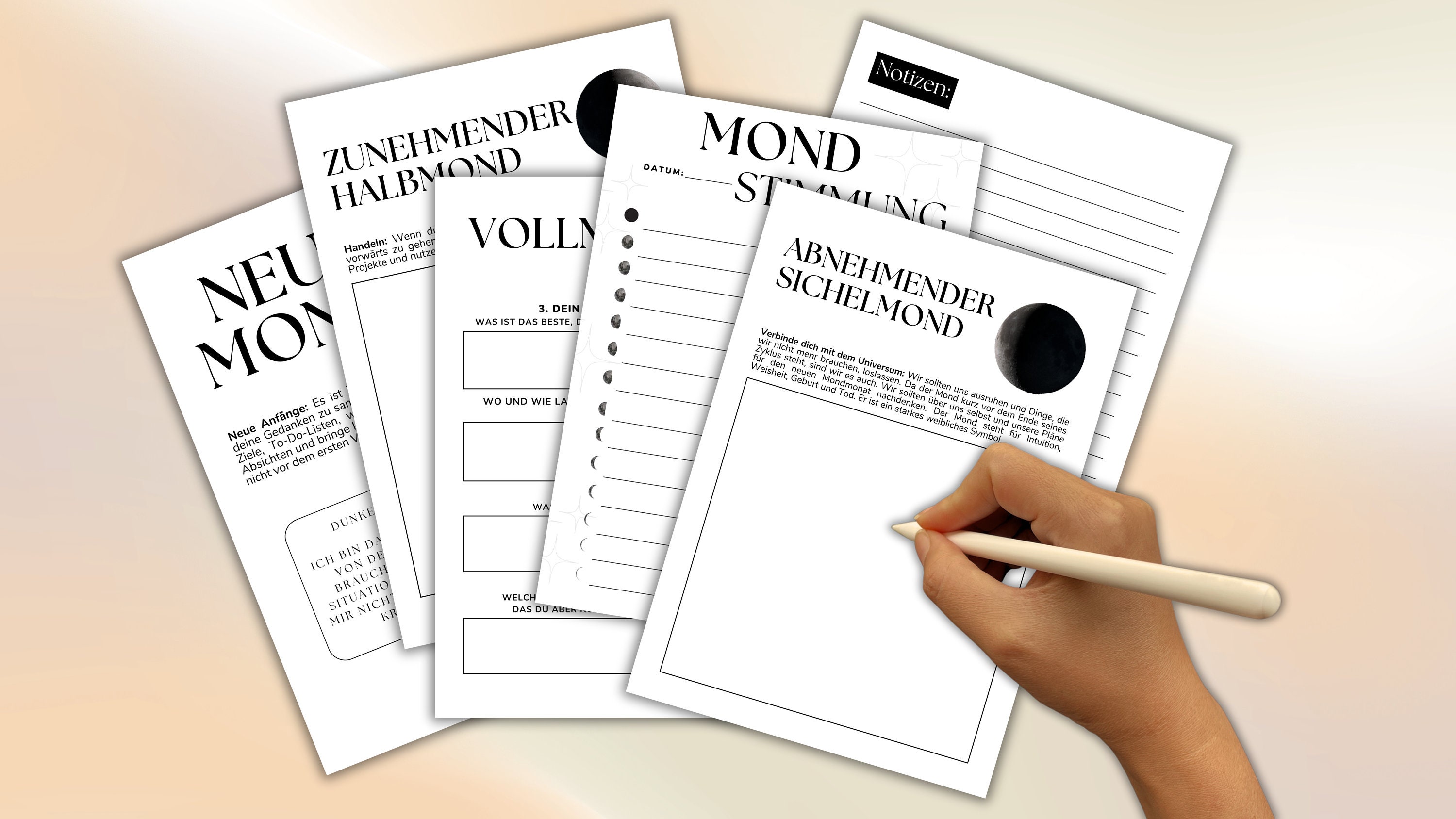 Editable Moon Astrology Planner, Template Pack, 2024 2025 Moon ...
