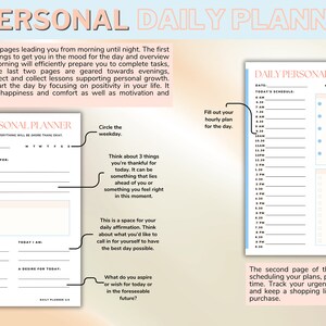 Full Planner Bundle Printable Planner Goals, Habits Growth Mindset Self ...