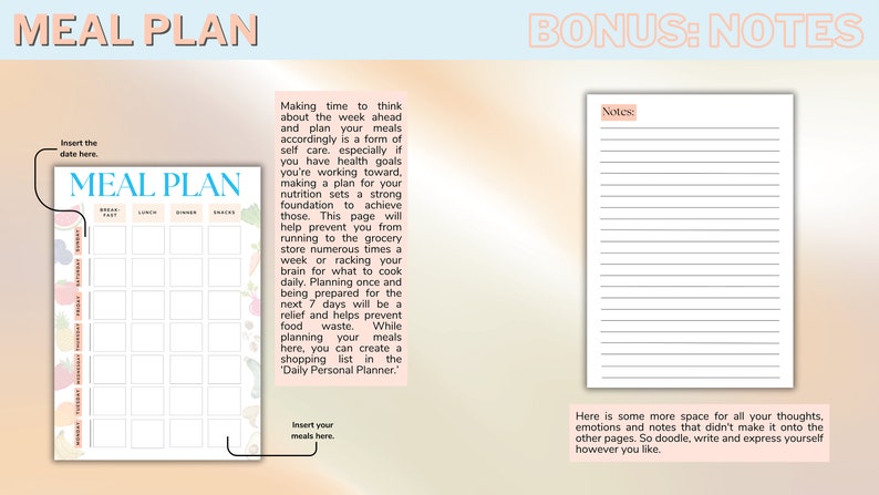 Full Planner Bundle Printable Planner Goals, Habits Growth Mindset Self ...