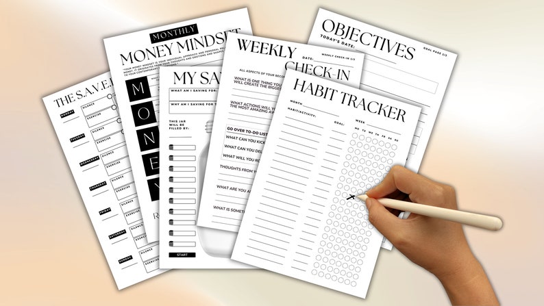 Daily Check in Digital & Printable Journal Mindfulness, Self-reflection ...