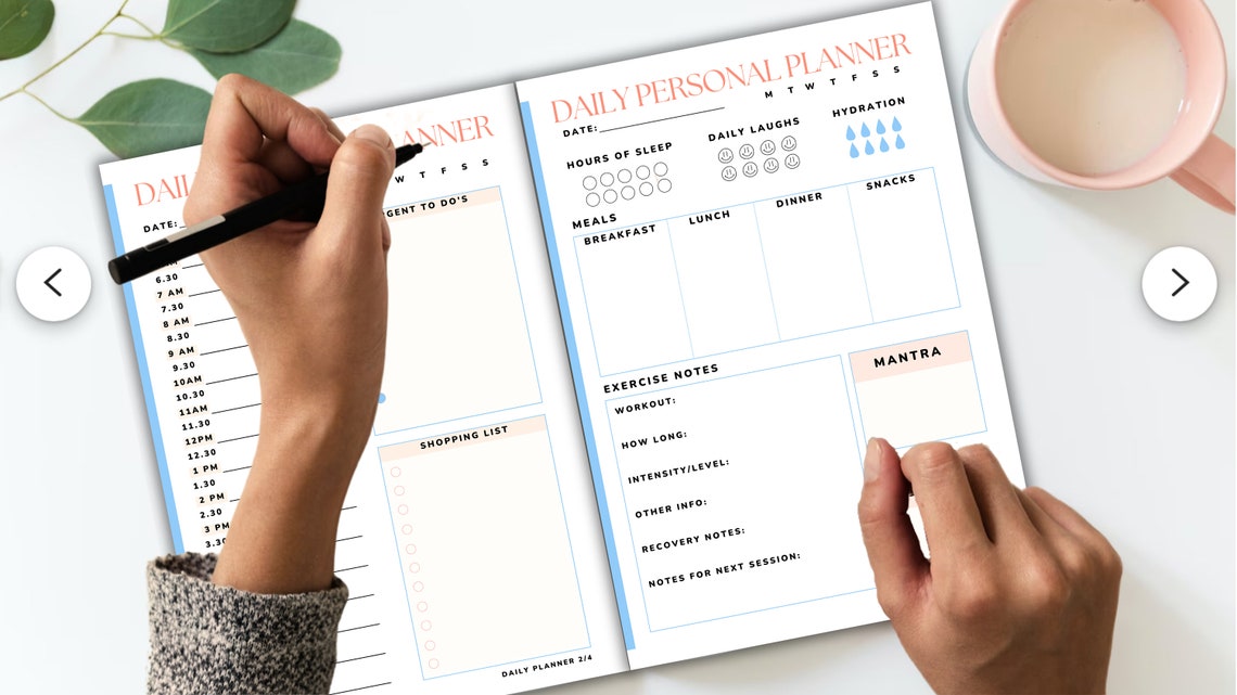 Full Planner Bundle Printable Planner Goals, Habits Growth Mindset Self ...