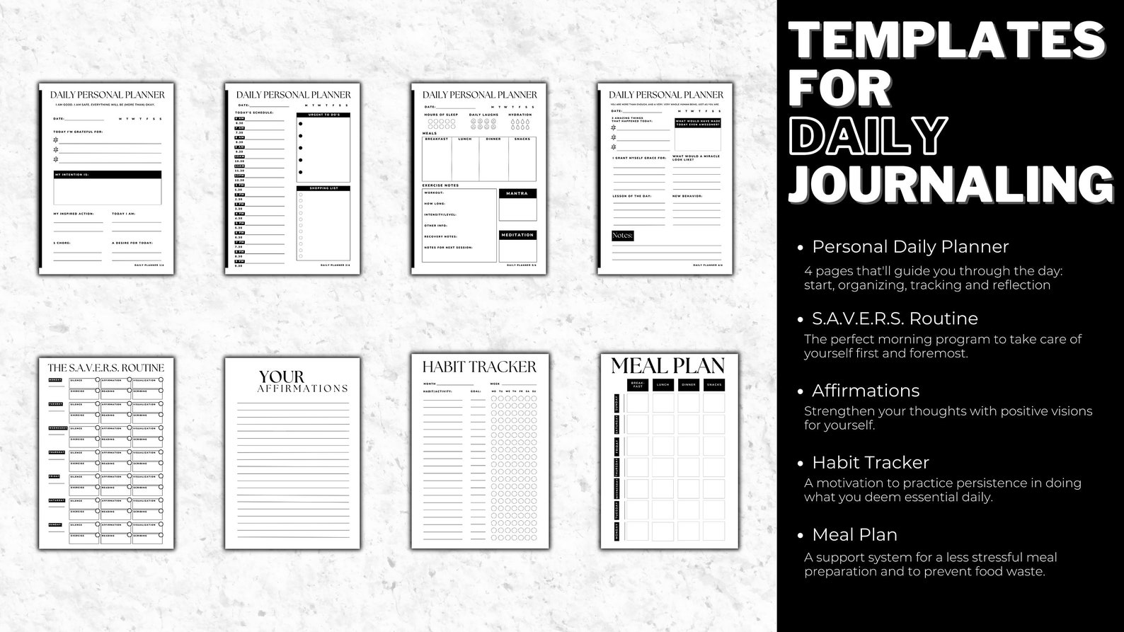 Digital Download Journal Printable Gratitude Smart Goal Setting Budget ...