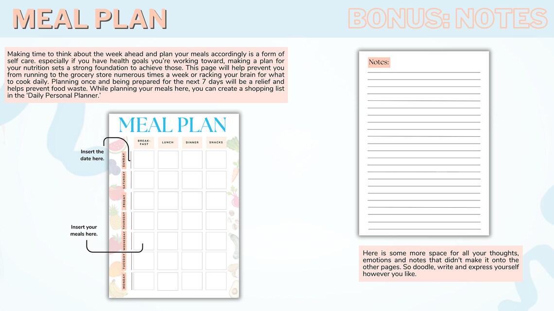 Daily Focus Planner Template | Printable Daily BUNDLE | Daily schedule ...