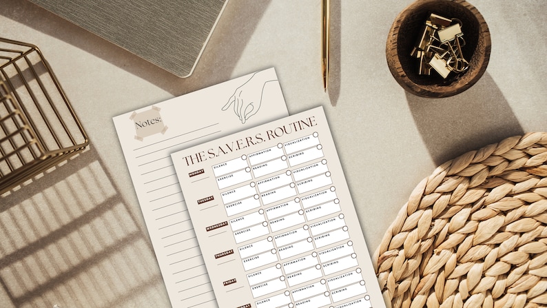 Miracle Morning Journal Printable, Tracker Morning Habit Journal ...