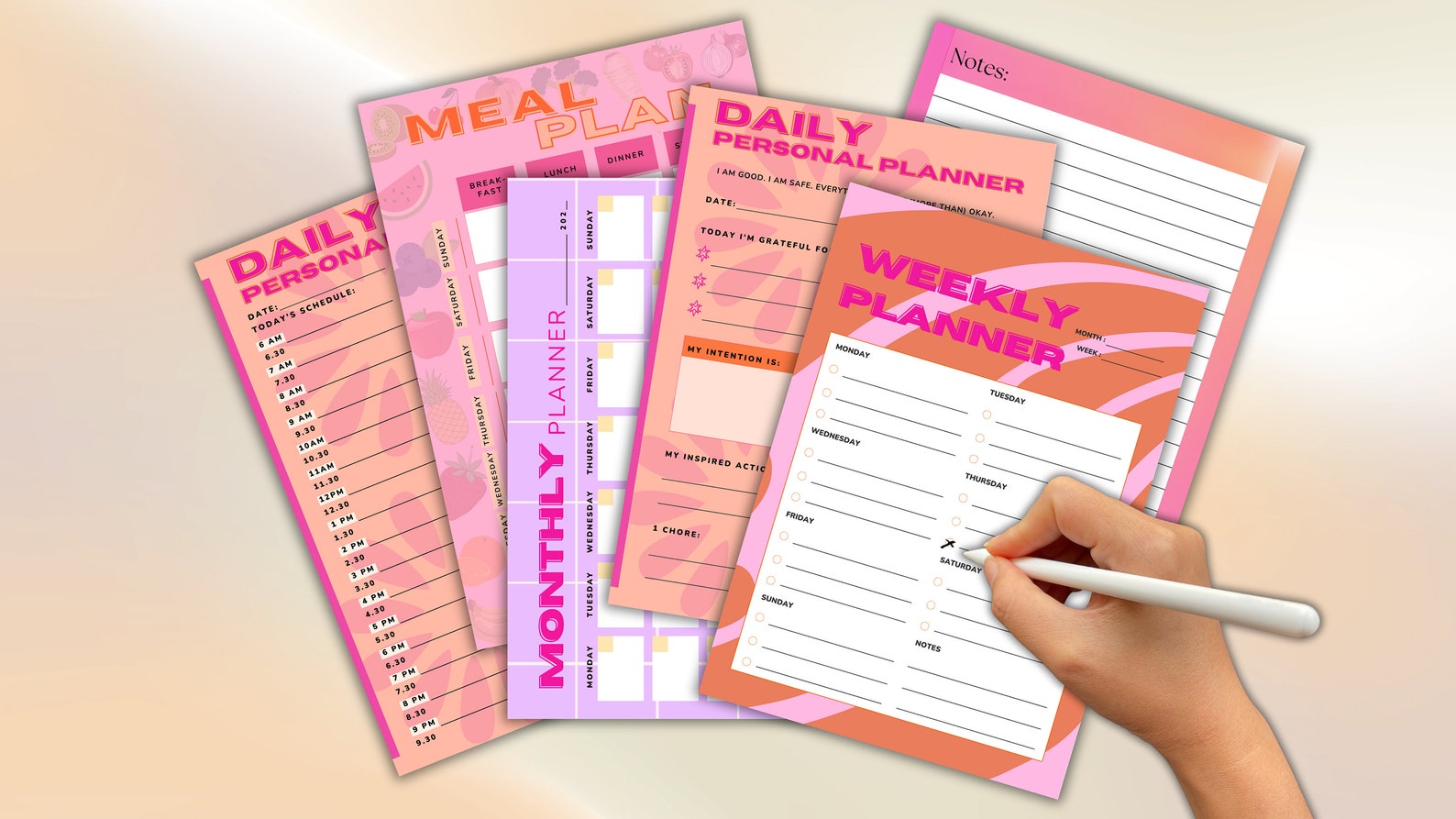 Full Planner Bundle Printable Planner Goals, Habits Growth Mindset Self ...