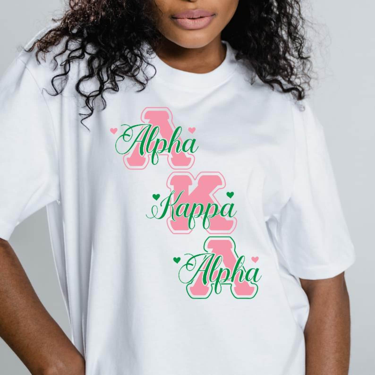 AKA SVG Bundle, Lettering, Greek (pink & Green, 1908) Sisterhood Files ...