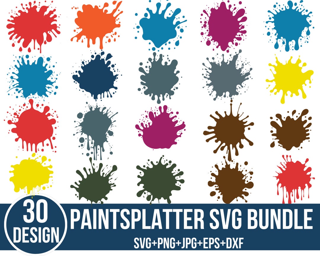 Paint Splatter SVG Bundle: Ink Stroke Cut Files (digital Download) - Etsy
