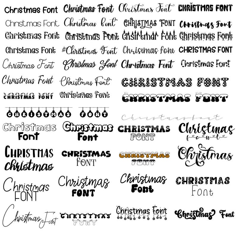 Christmas Font Bundle & Alphabets, Holiday Fonts (instant Download) - Etsy