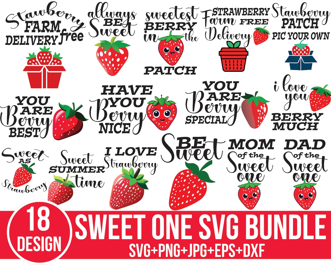 Strawberry Svg Bundle, Berry Svg, Strawberry Svg, Strawberry Fruit Svg ...