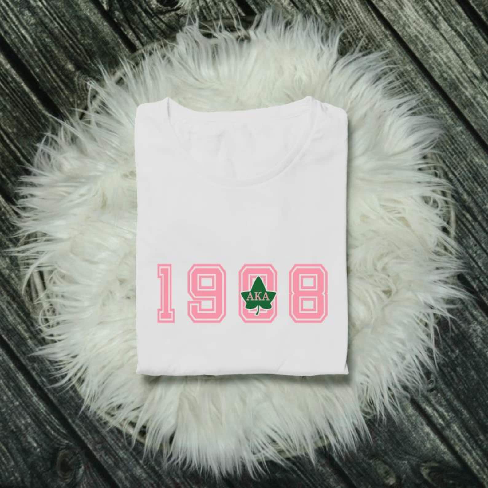 AKA SVG Bundle, Lettering, Greek (pink & Green, 1908) Sisterhood Files ...