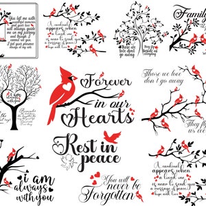 Cardinal Memorial Svg, Memorial Svg, Cardinal Svg, I Am Always With You ...