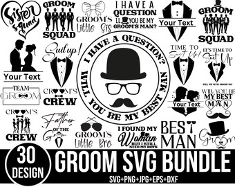 Groomsman Svg Bundle, Groom Squad Svg, Groom Party Svg, Best Man Svg ...