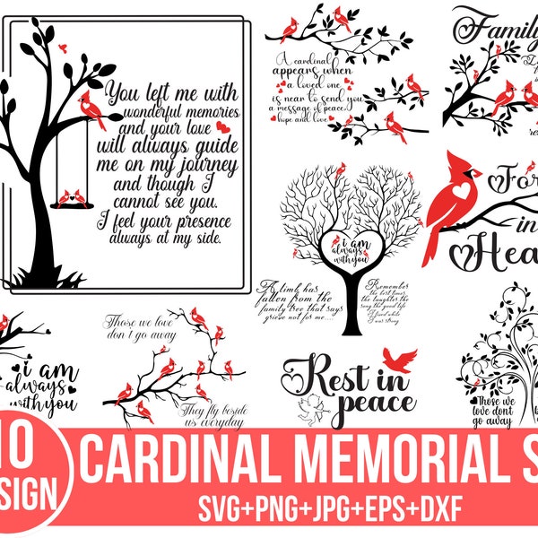 Memorial Cardinal Svg - Etsy