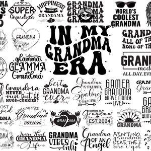 Grandma SVG Bundle: Heart Designs, Cricut Cut Files (digital Download ...