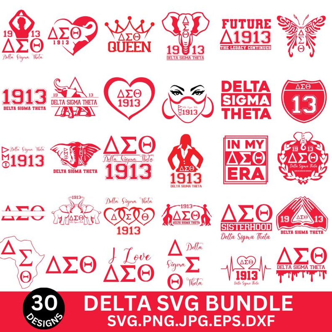 Delta Sigma Theta SVG Bundle -DST 1913 Designs, , Designs for Cricut ...