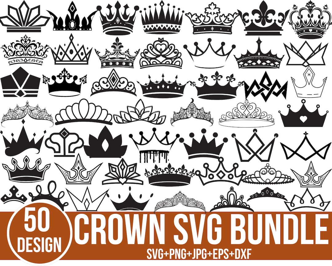 Crown Svg Bundle, Royal Crown SVG, Queen Crown SVG, Princess Crown ...