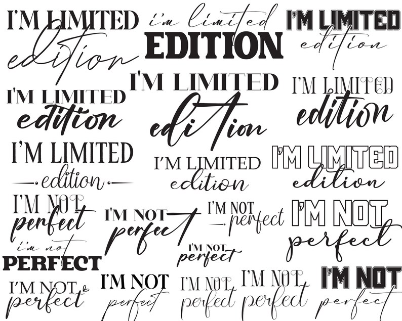 I'm Not Perfect I'm Limited Edition SVG Bundle, Inspirational Sleeve ...