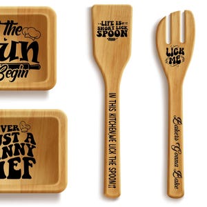 Funny Spoon Quotes SVG Bundle: Kitchen Spatula Designs (instant ...