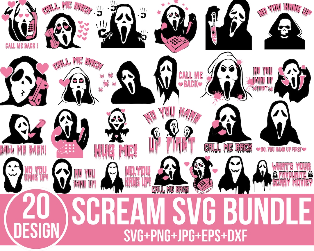 Scream Svg Bundle, Scream SVG, Ghost Svg, Scream You Hang up SVG ...