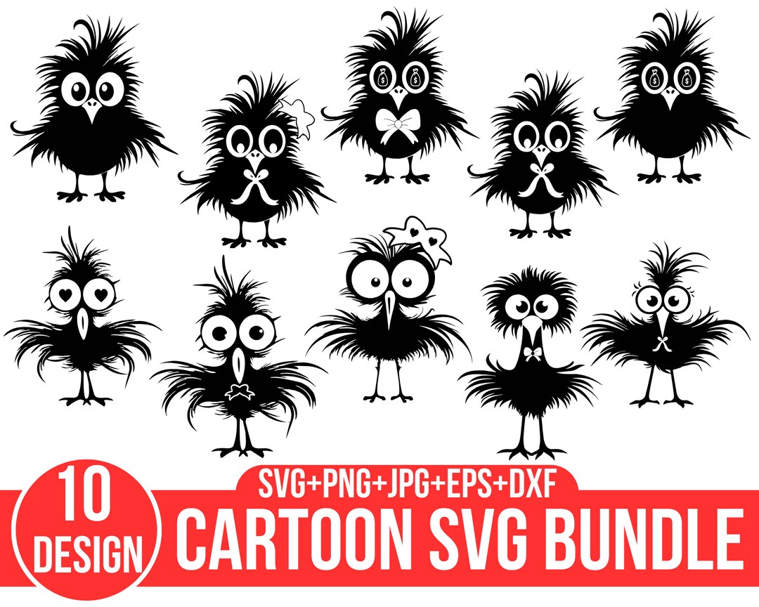 Cartoon Birds Svg Bundle, Birds SVG, Birds Clipart, Animal Svg ...