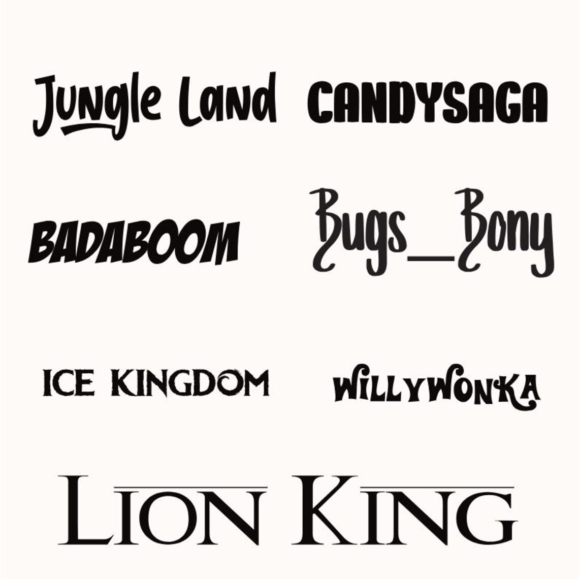 60 Cartoon Fonts Bundle: SVG & TTF for Cricut, Canva (digital Download ...