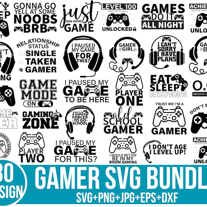 Gamer Svg - Etsy