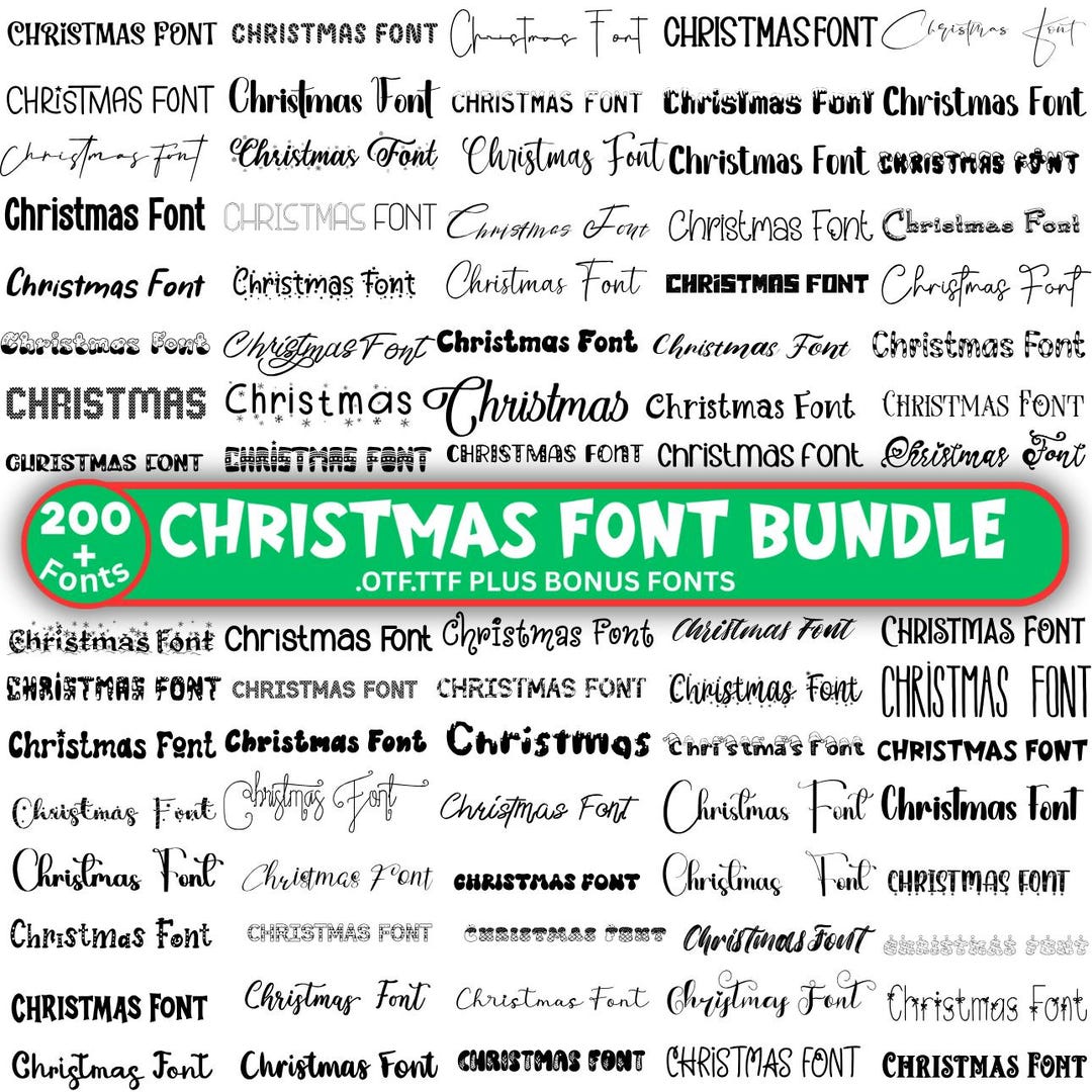 Christmas Font Bundle & Alphabets, Holiday Fonts (instant Download) - Etsy