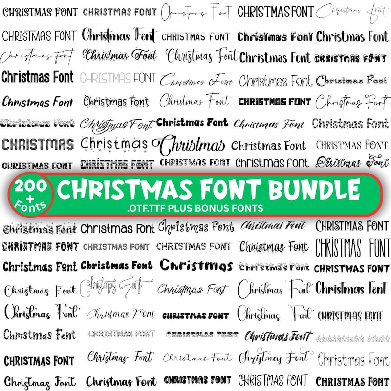 Stocking Font Template - Etsy UK